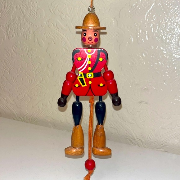 Accents | Famo Jumping Jack Victoria Canadian Mountie Painted Wooden ...